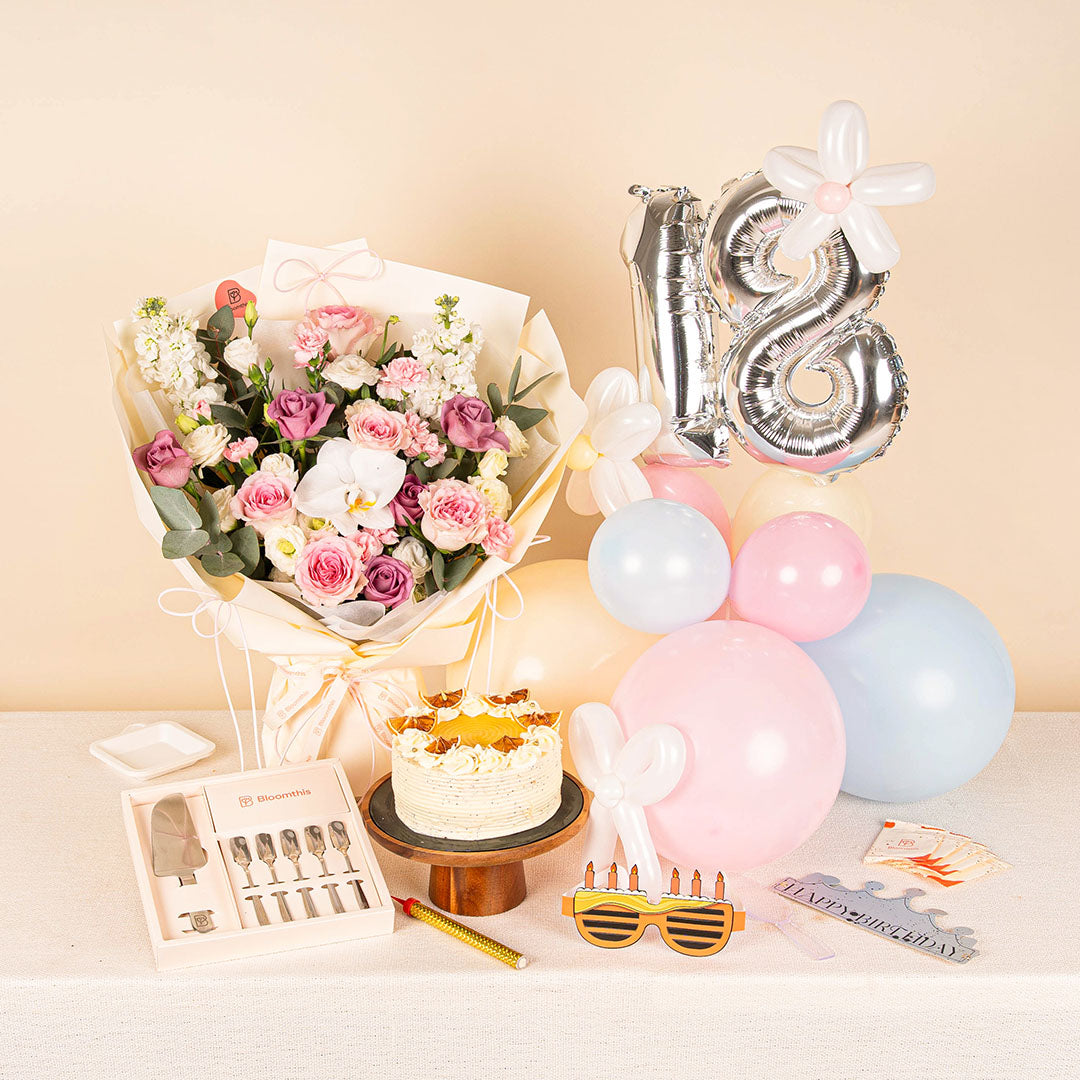 Birthday Luxe Celebration Pack | Free Delivery | Bloomthis