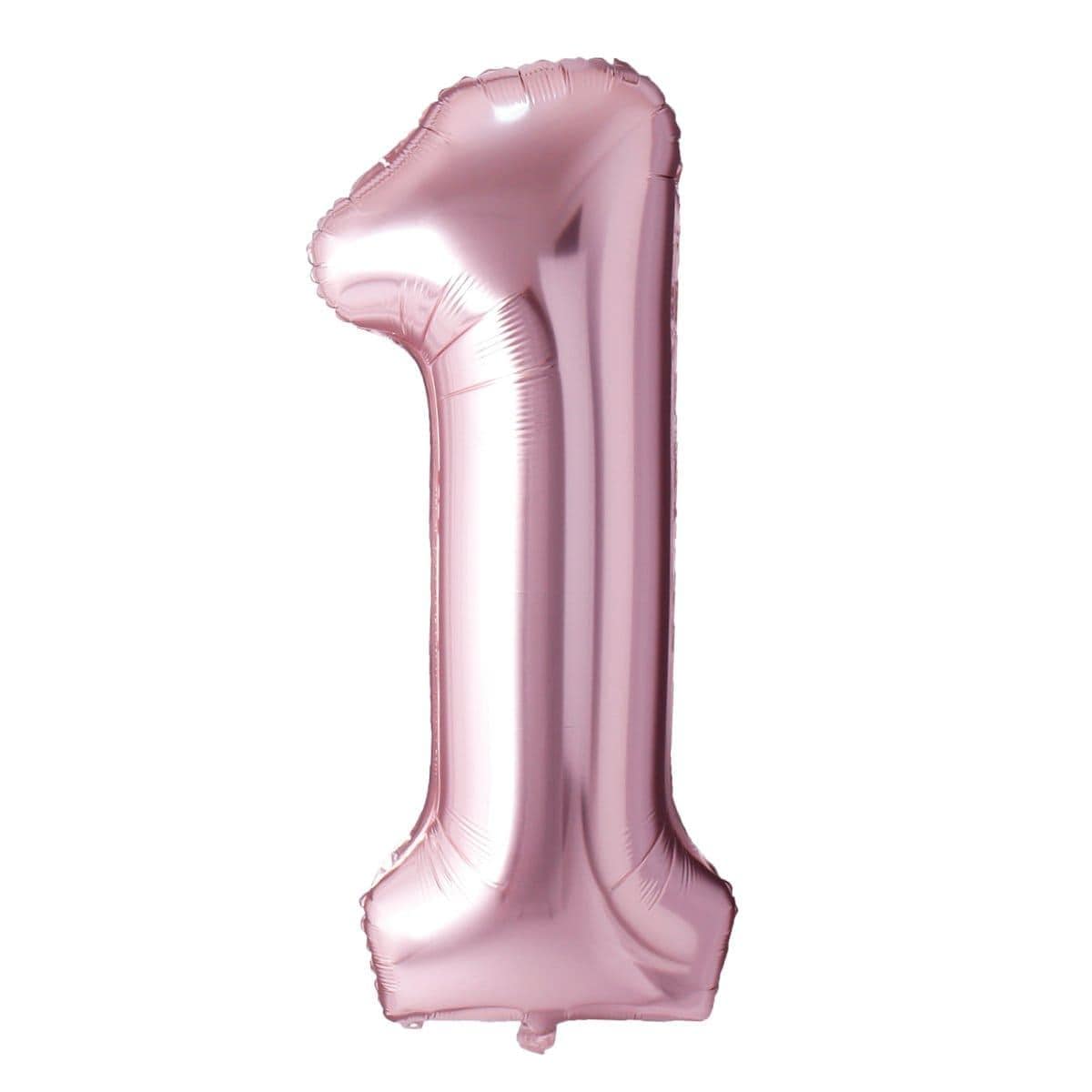 Rose Gold Number 1 Foil Balloon (14 in) | Free Delivery | Bloomthis