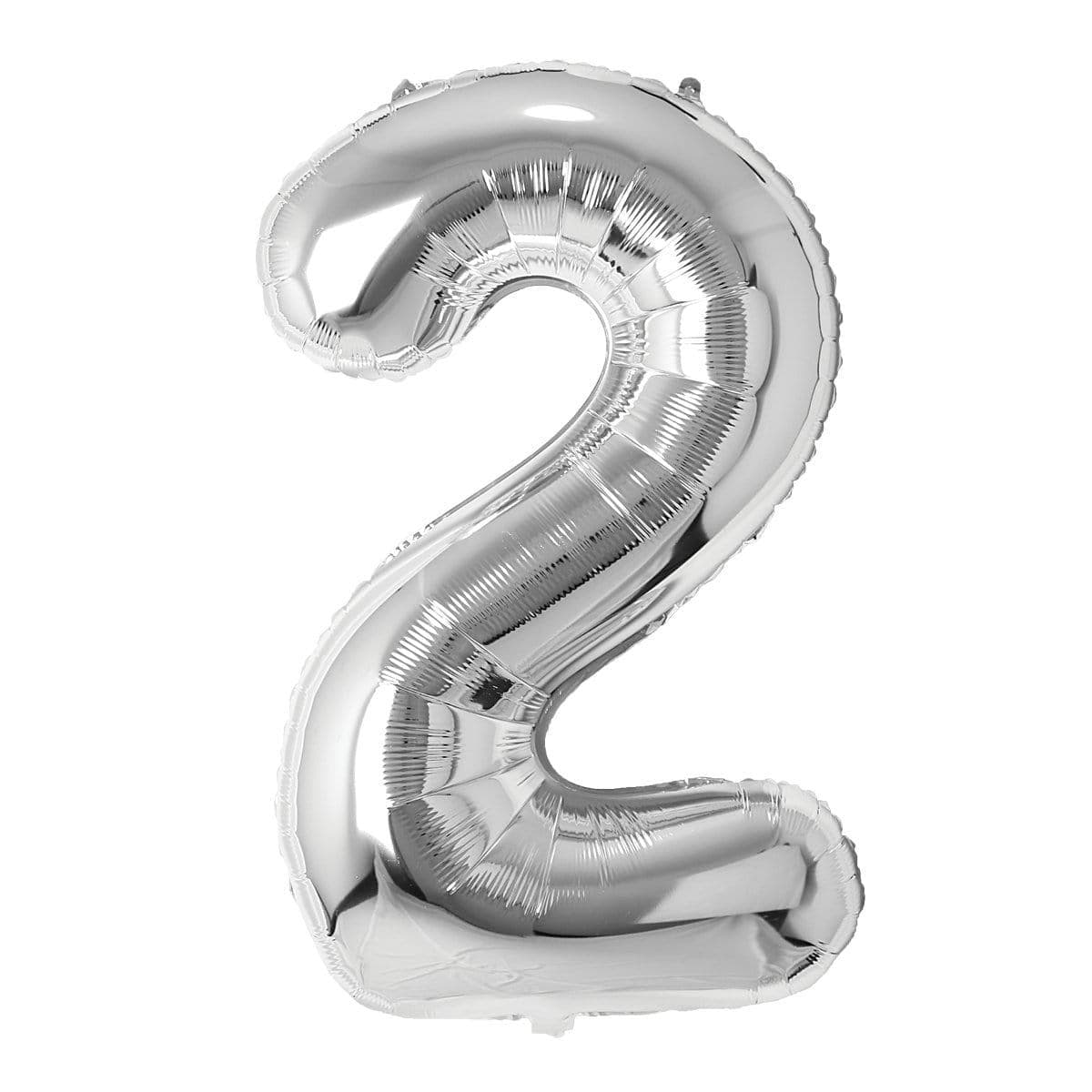 Silver Number 2 Foil Balloon (32 in) | Free Delivery | Bloomthis