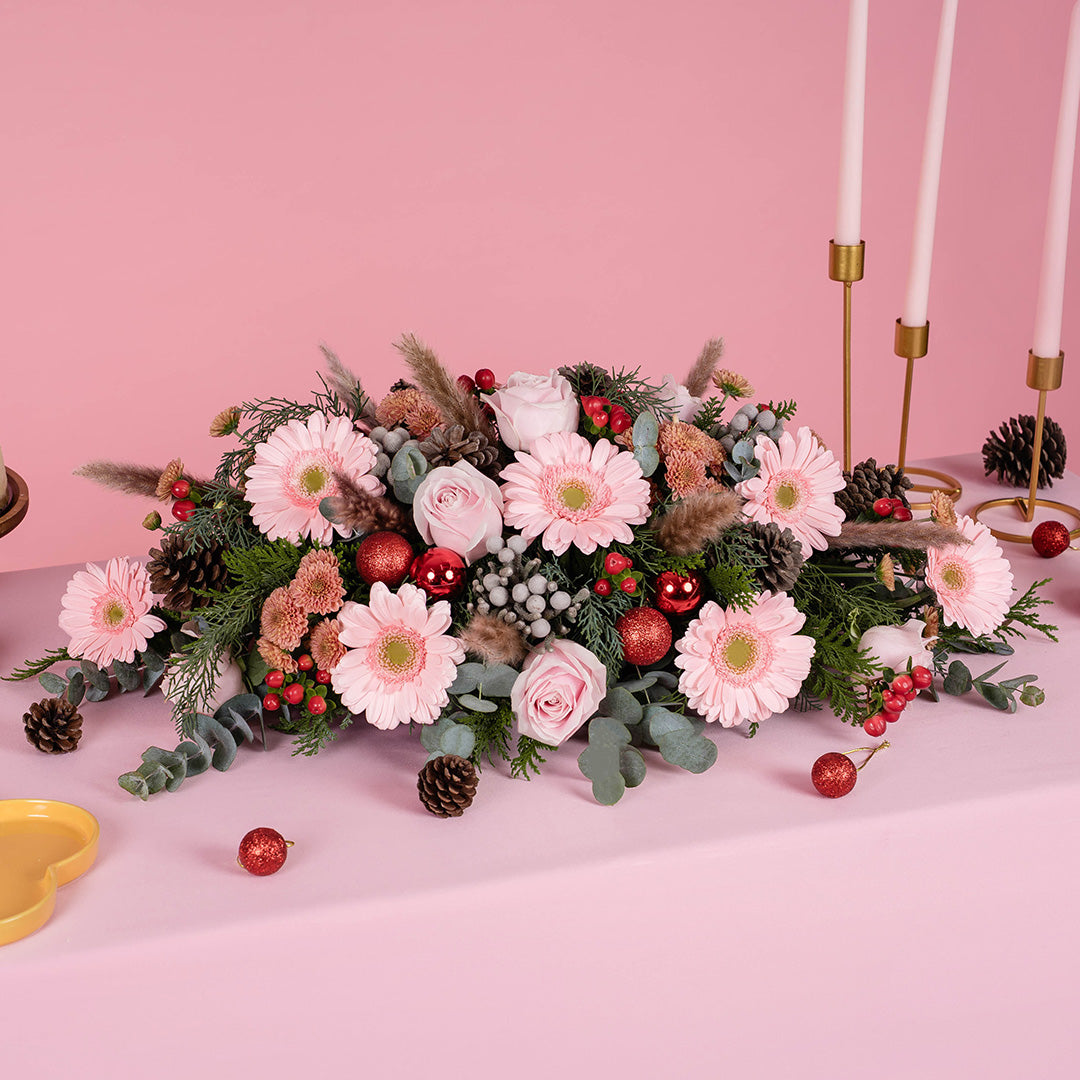 Natalie Christmas Table Floral Centrepiece | Free Delivery | Bloomthis