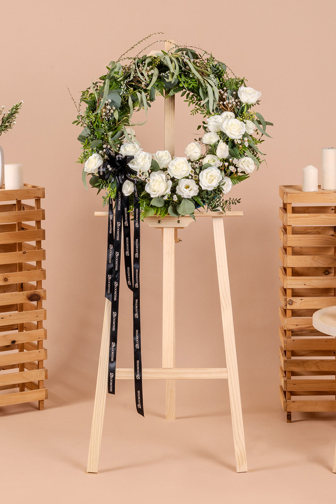 Solace Condolence & Funeral Flower Wreath | Free Delivery | BloomThis