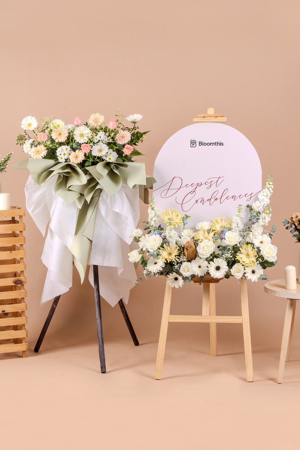 Tranquil Condolence & Funeral Flower Stand | Free Delivery | Bloomthis