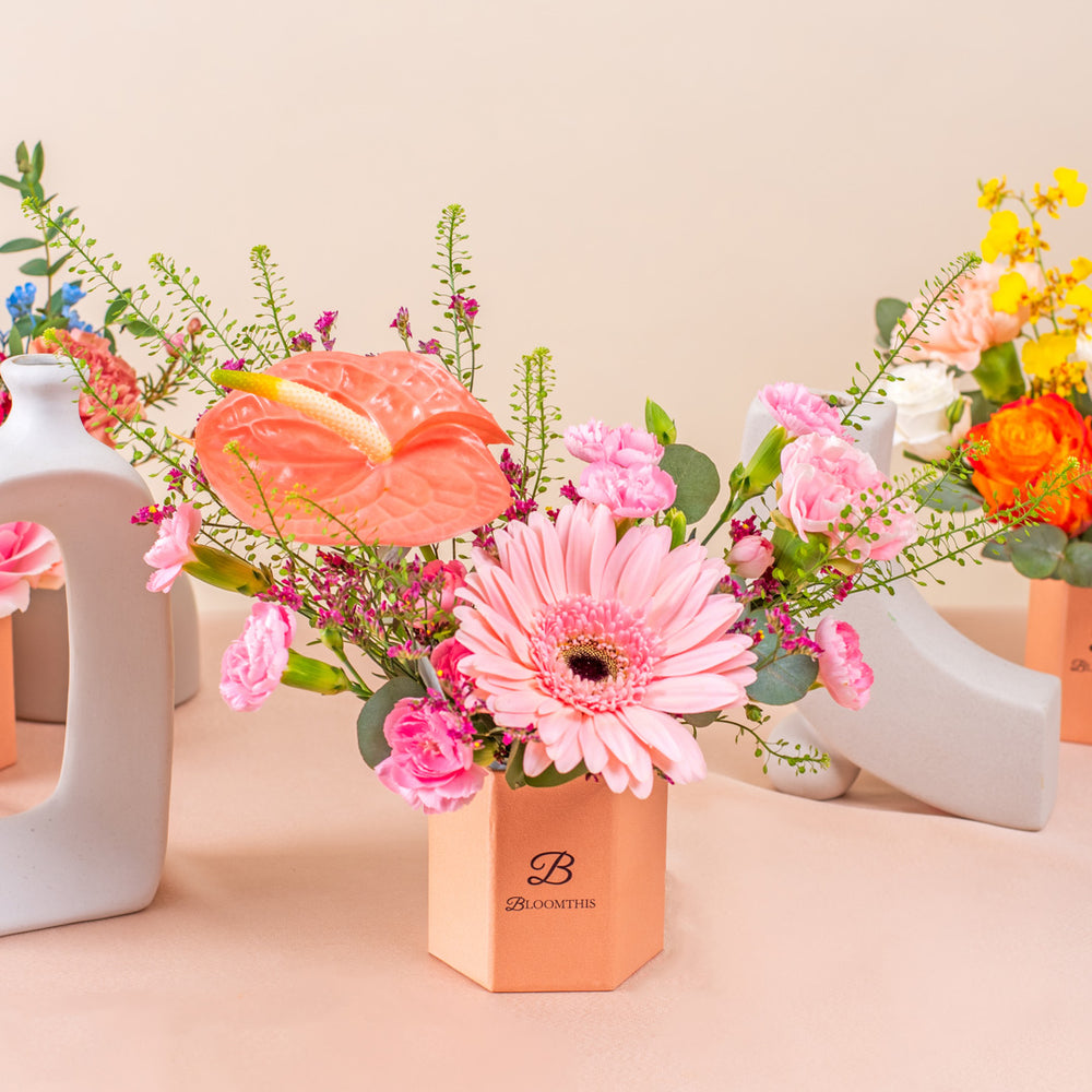 Ariel Gerbera Mini Flower Box | Free Delivery | Bloomthis