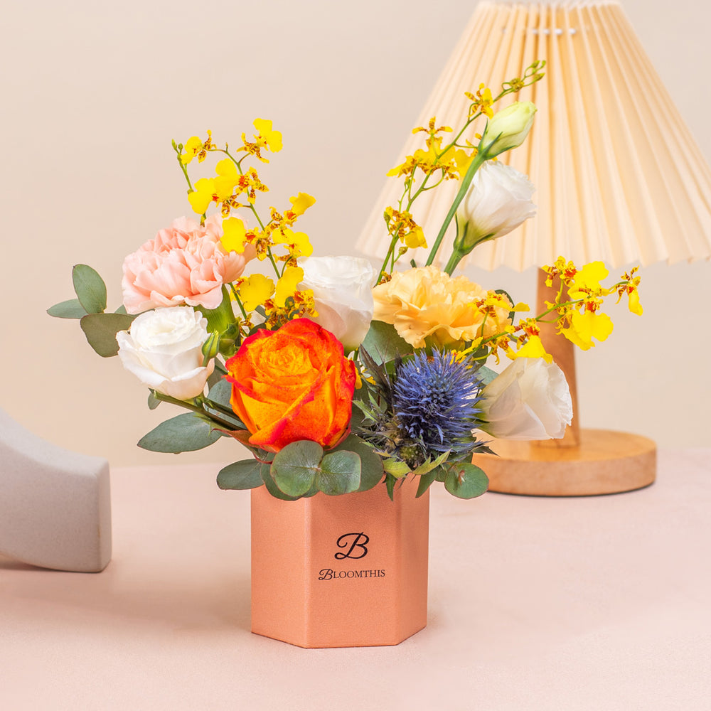 Jade Eustoma Mini Flower Box | Free Delivery | Bloomthis