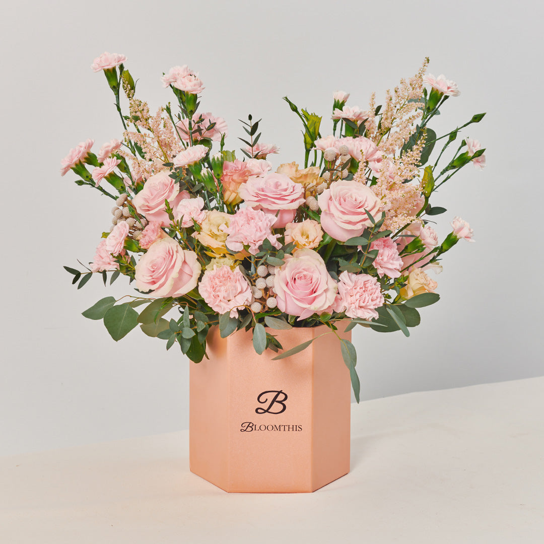 Victoria Pink Rose Flower Box | Free Delivery | Bloomthis