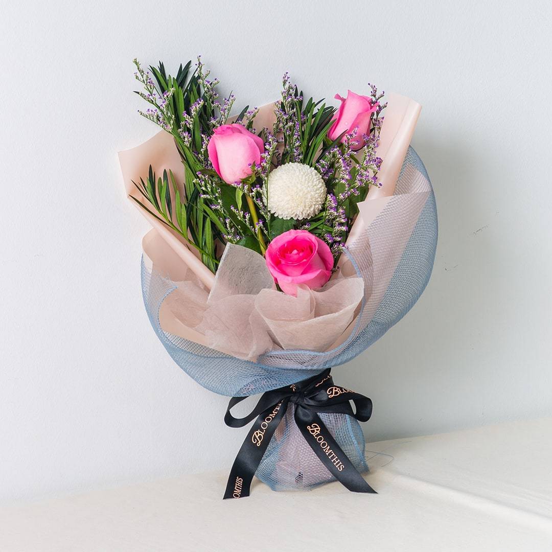 Adele Pink Rose Bouquet | Free Delivery | Bloomthis