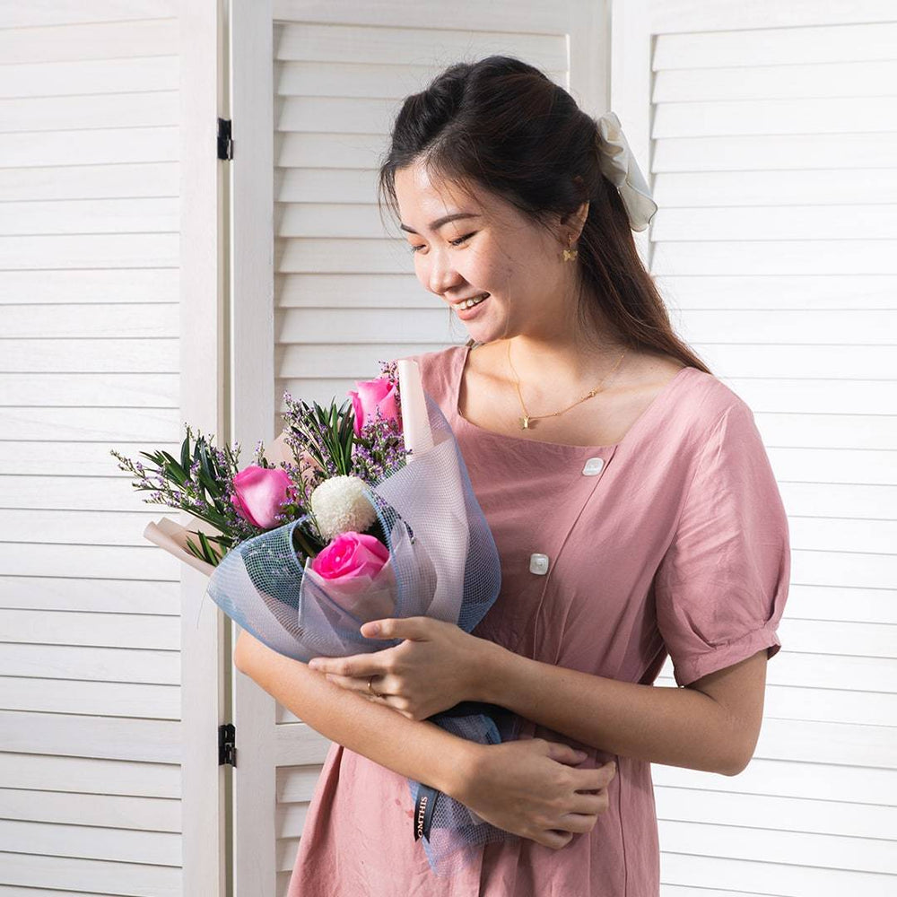 Adele Pink Rose Bouquet | Free Delivery | Bloomthis