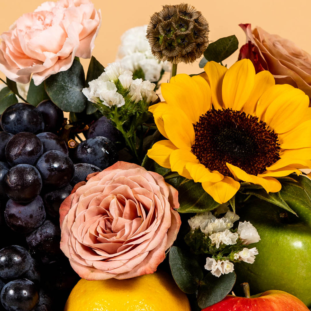 Lorena Flowers & Fruits Gift Box | Free Delivery | Bloomthis