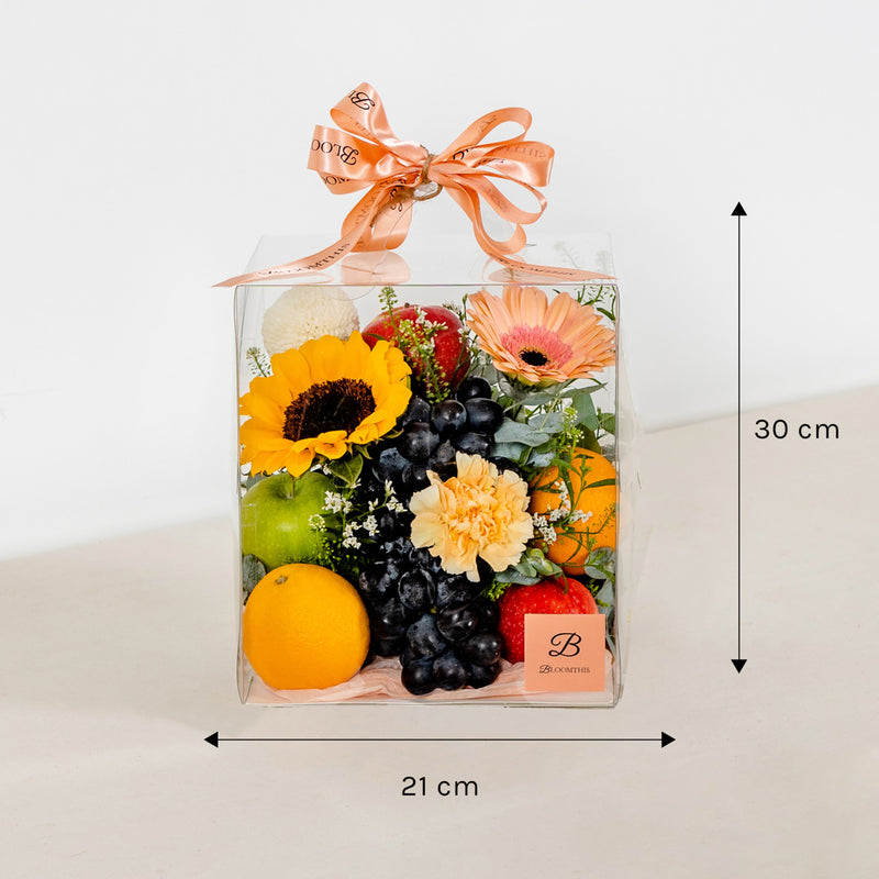 Luigina Flowers & Fruits Gift Box | Free Delivery | Bloomthis