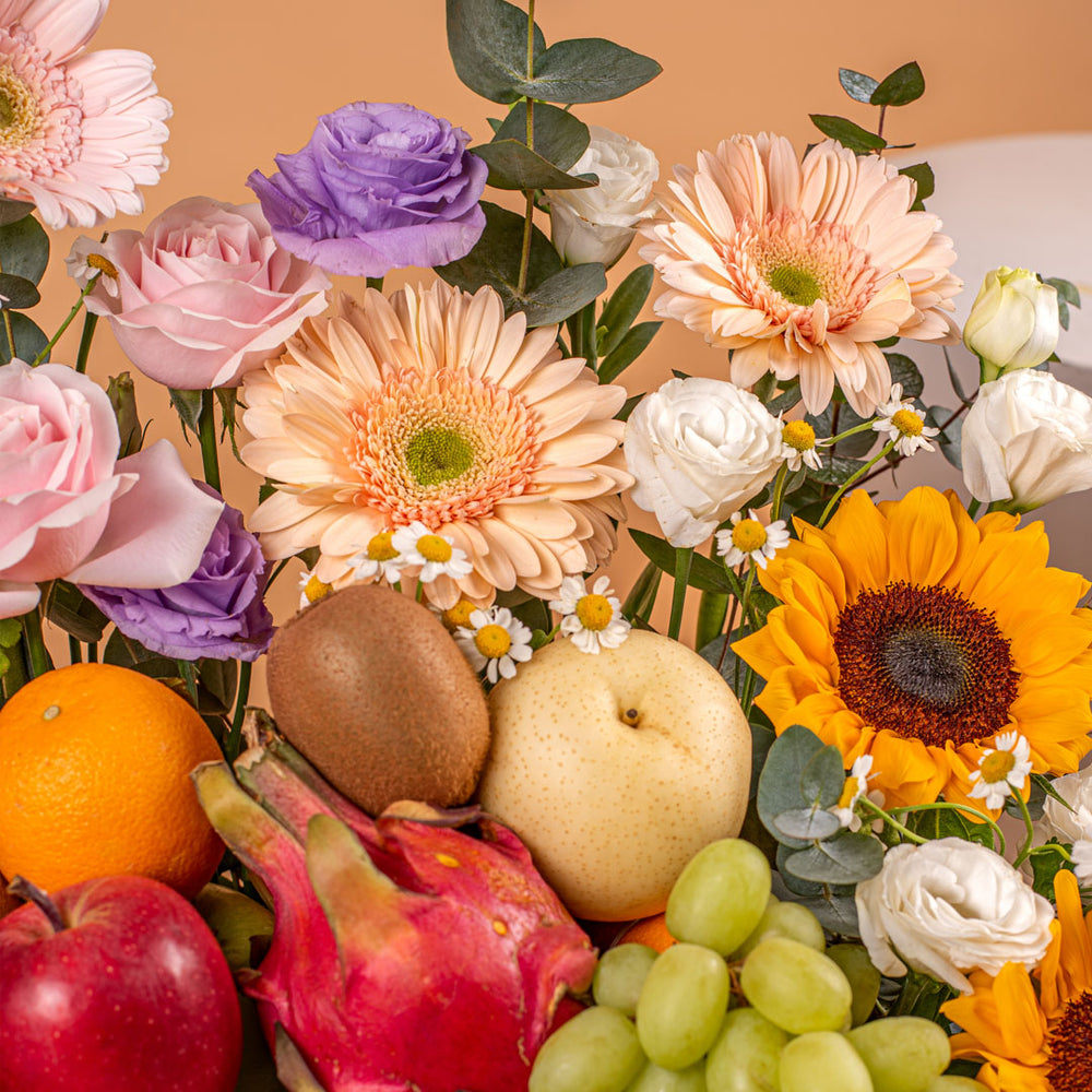 Moana Flowers & Fruit Basket | Free Delivery | Bloomthis