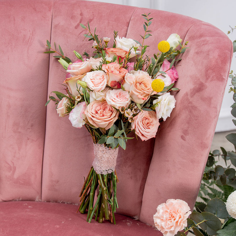 Callie Cappuccino Rose Bridal Bouquet | Free Delivery | Bloomthis