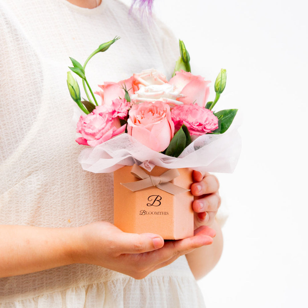 Belinda Rose Mini Flower Box | Free Delivery | Bloomthis