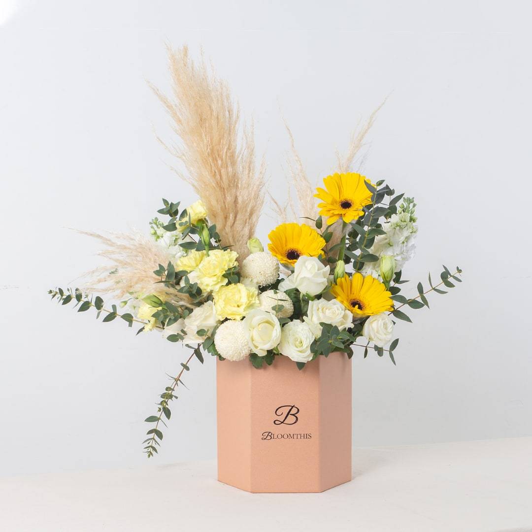 Beverley Yellow Gerbera Flower Box | Free Delivery | Bloomthis