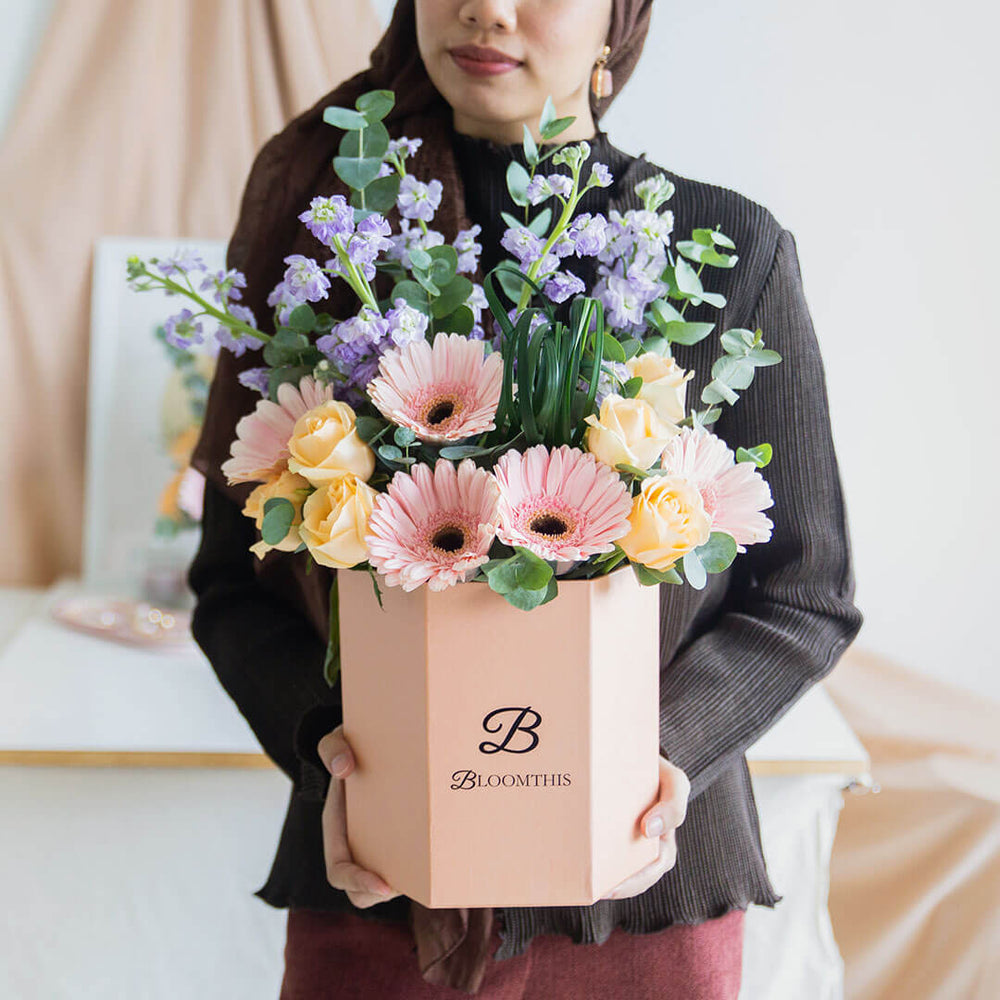 Naomi Pink Gerbera Flower Box | Free Delivery | Bloomthis